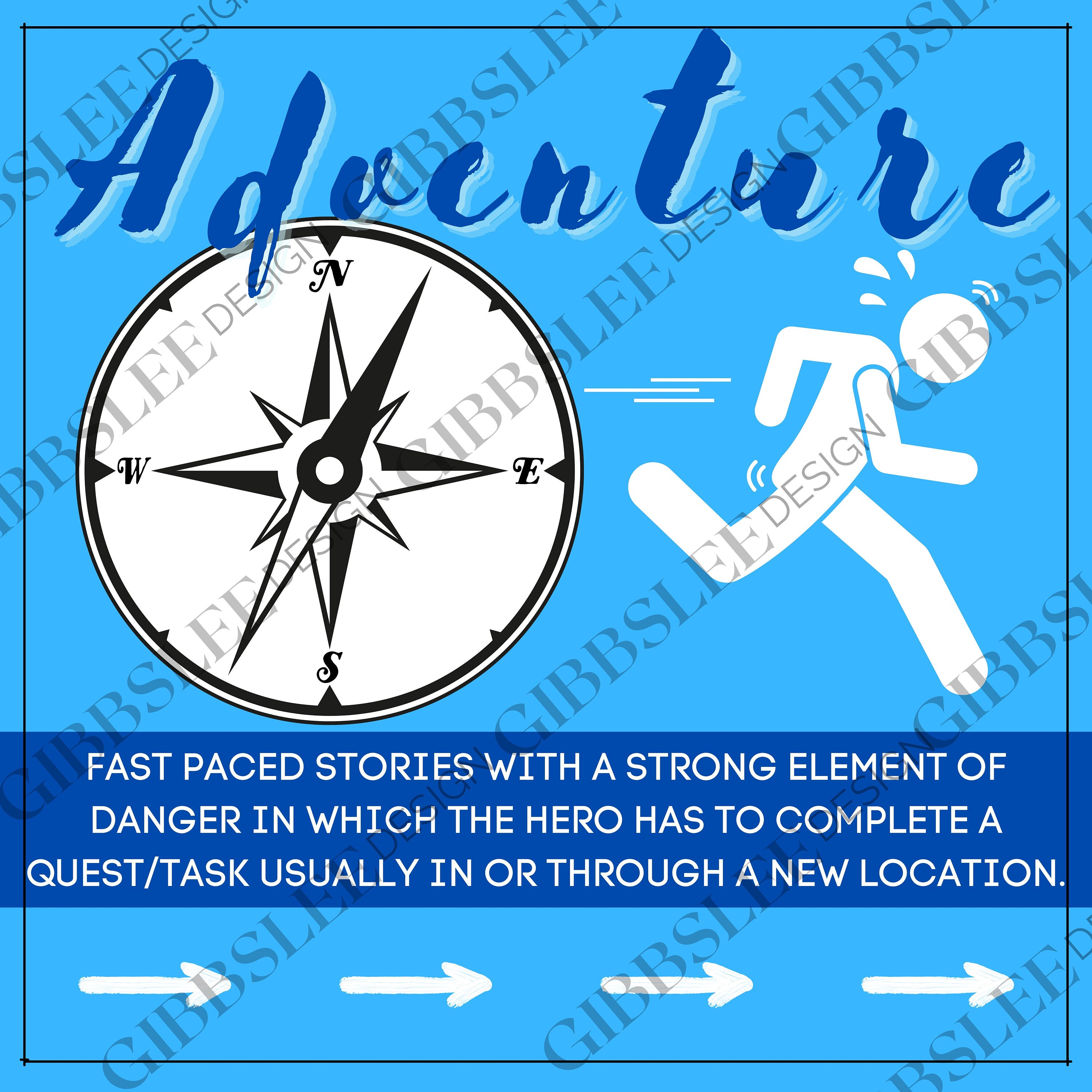 Adventure Genre Poster for Library, Classroom, Homeschool, Home - Etsy