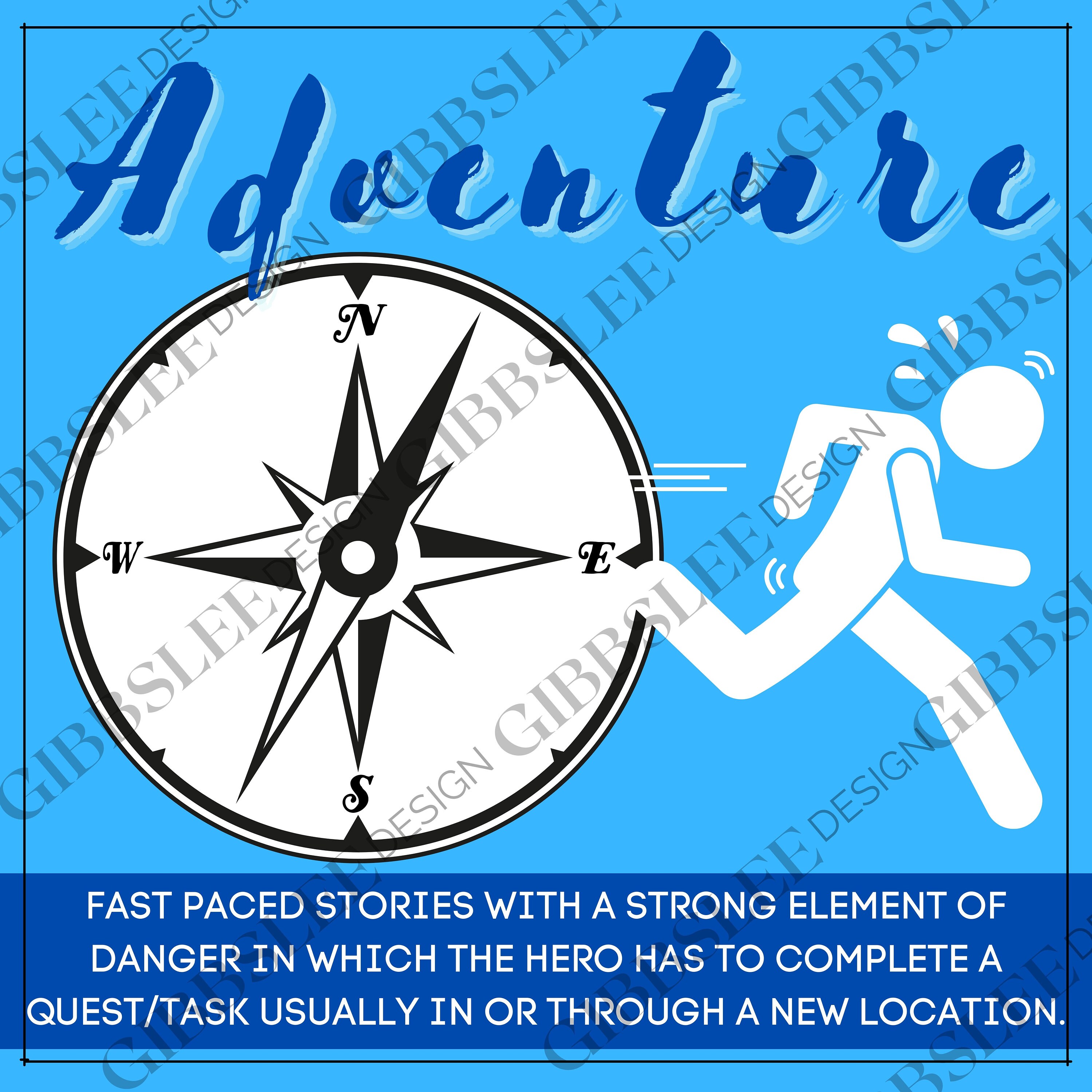 Adventure Genre Poster for Library, Classroom, Homeschool, Home - Etsy