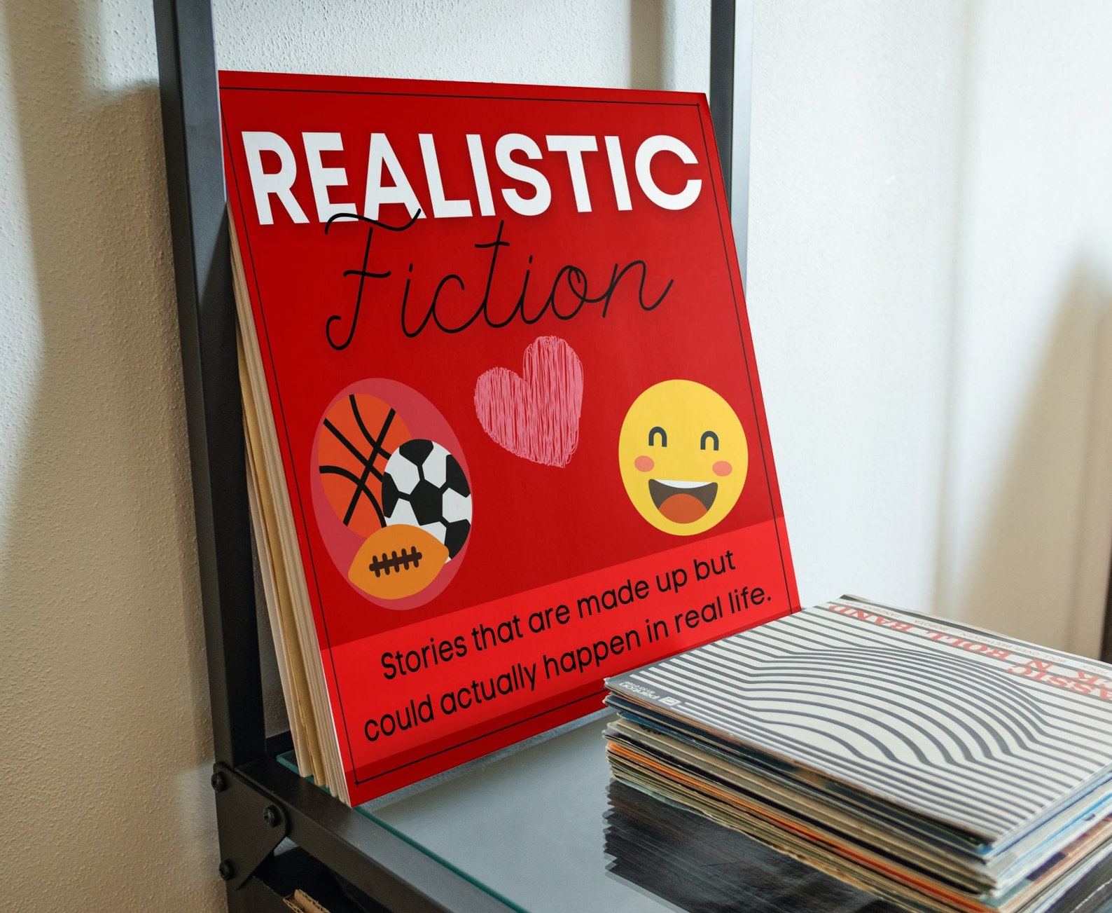 Realistic Fiction Genre Poster for Library, Classroom, Homeschool, Home ...