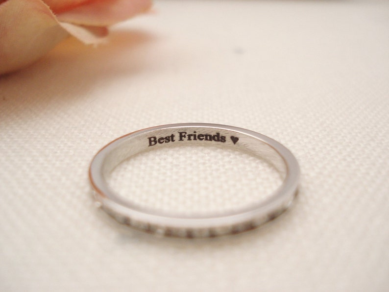 Personalized Eternity Sterling Silver Ring...custom Engravable | Etsy