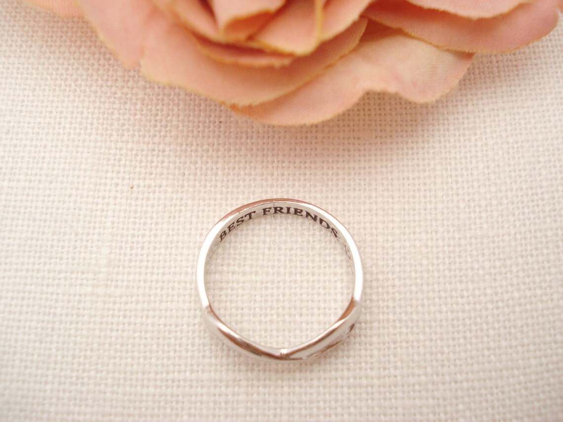 Sterling Silver Personalized Ring...custom Engravable Infinity Ring ...