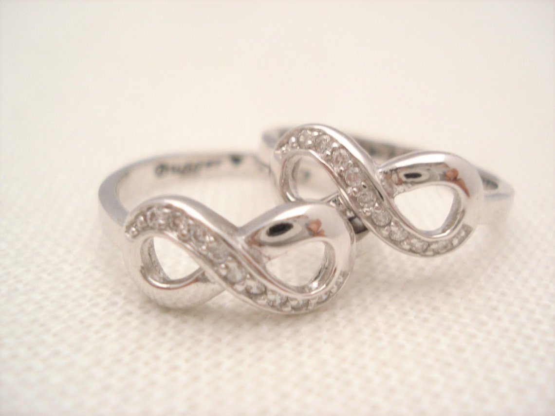 Sterling Silver Personalized Ring...custom Engravable Infinity - Etsy