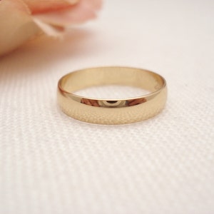 Personalized Gold Ring 4mm Band ...custom Engravable Ring, Eternity ...