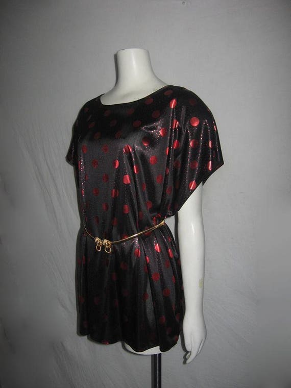 Vintage Joanna Sheer Silver Metallic Sequin Dot Shiny… - Gem
