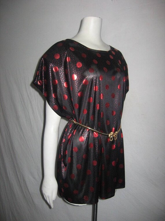 Vintage Joanna Sheer Silver Metallic Sequin Dot Shiny… - Gem