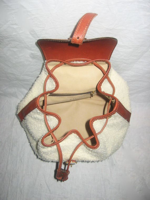 Vintage Rare Ritz Saddler Bone Wool Cognac Leather Go… - Gem