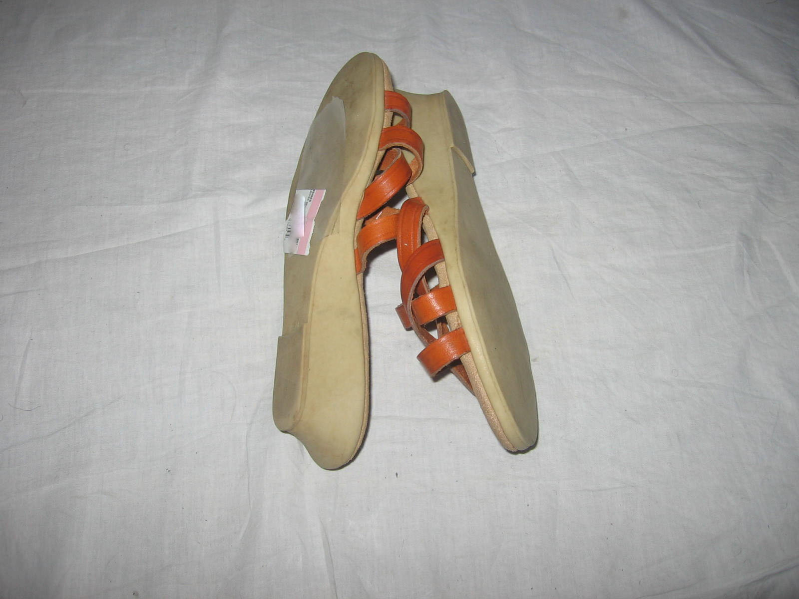Vintage Quoddy Made in USA Tan Leather Beige Rubber Wedge High Heel ...