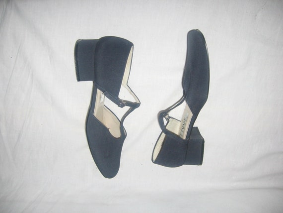 Vintage Connie Fabric Upper Balance Man Made Dark Bl… - Gem