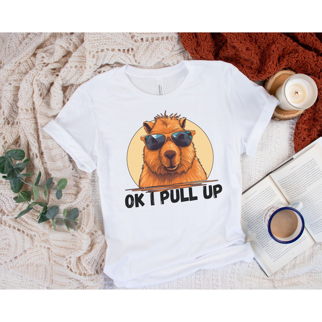 Capybara Shirt OK I Pull up Meme Capy Funny Cute Rodent Shirts Women ...