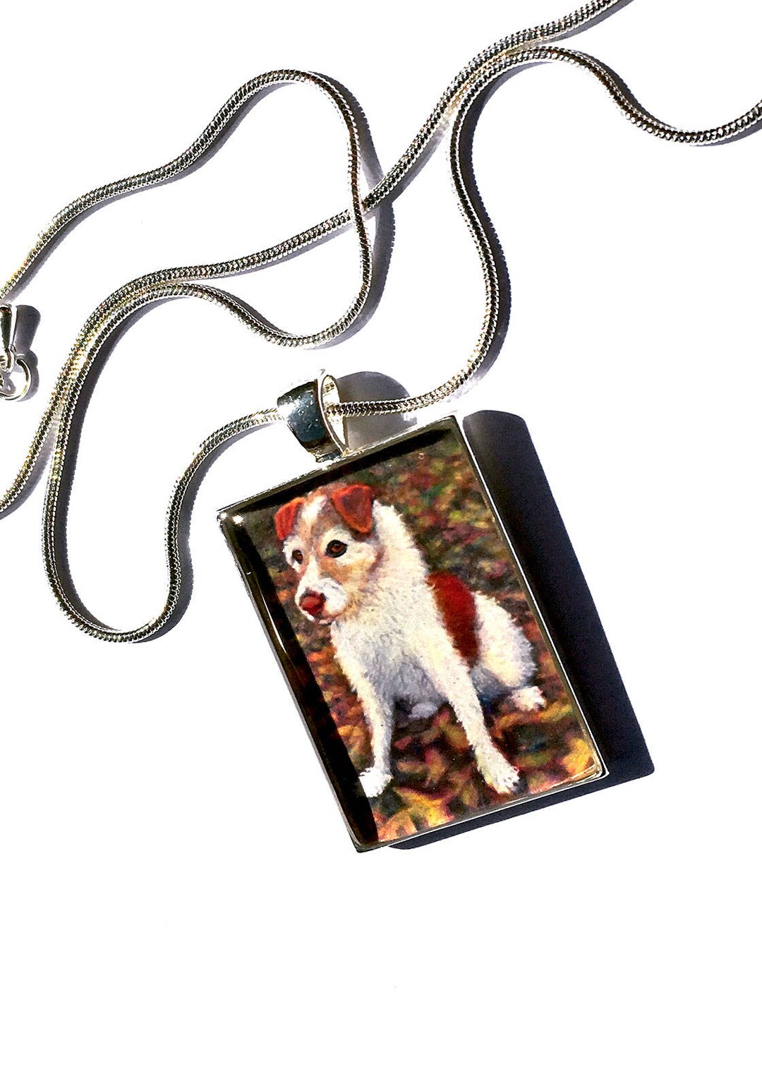 Dog Portrait Necklace, Pet Loss Gift, Pet Painting, Custom Jewelry ...