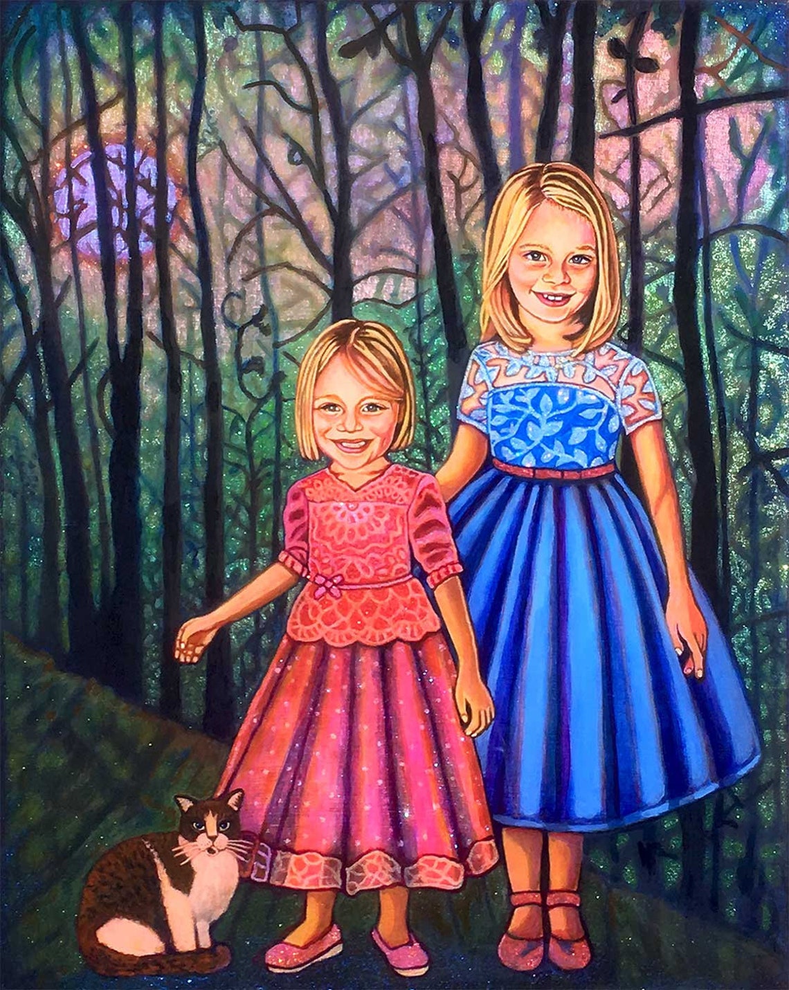 Custom Portrait Two Person Portrait Acrylic Painting Custom - Etsy