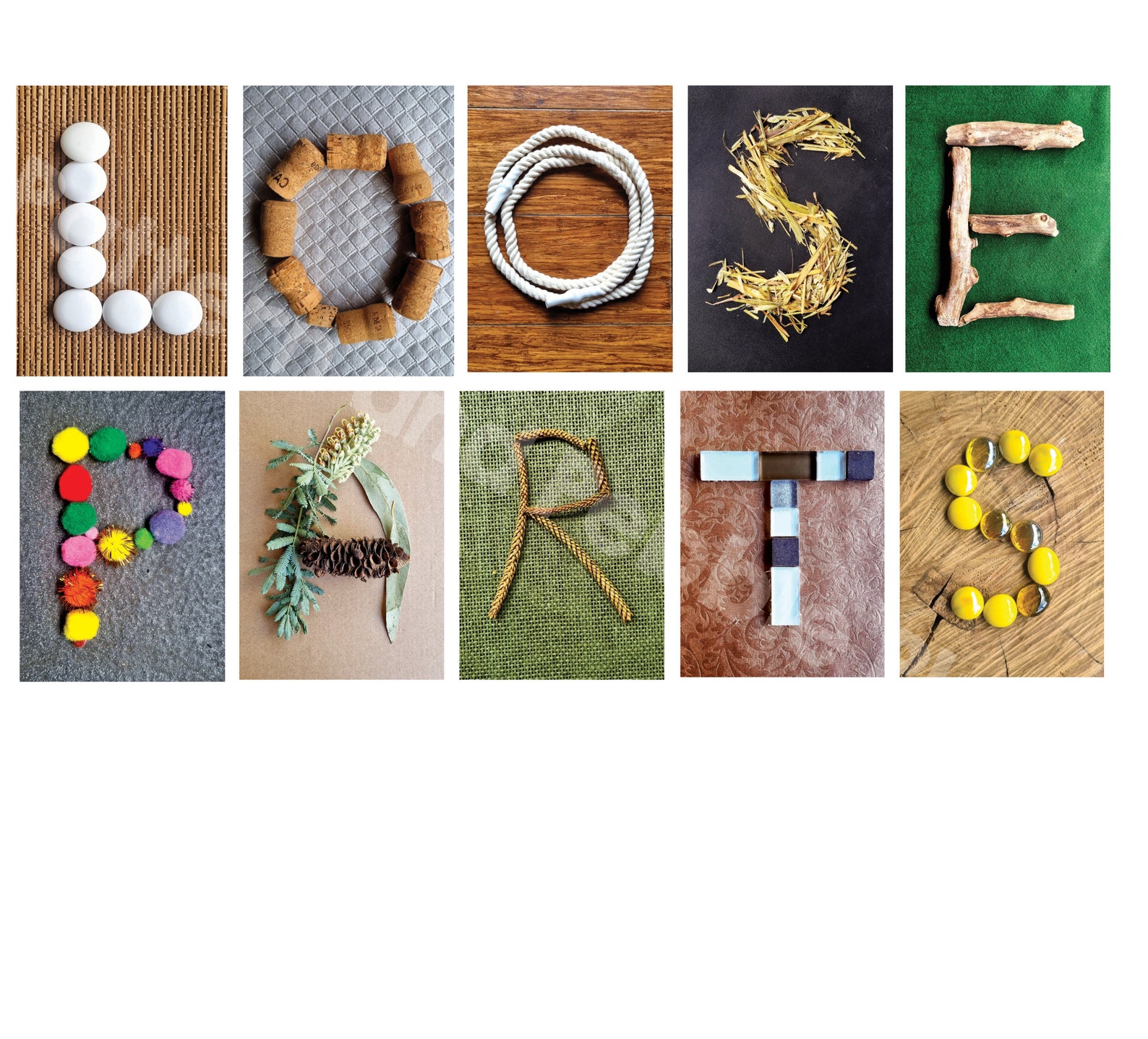 Loose Parts Sign With Natural and Recycled Objects - Etsy