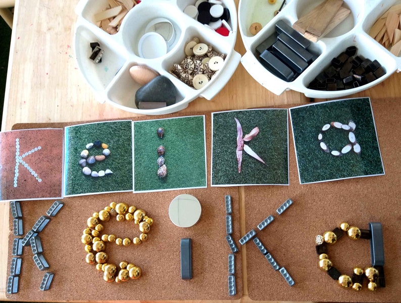 A3 Natural Loose Parts Alphabet Cards - Etsy