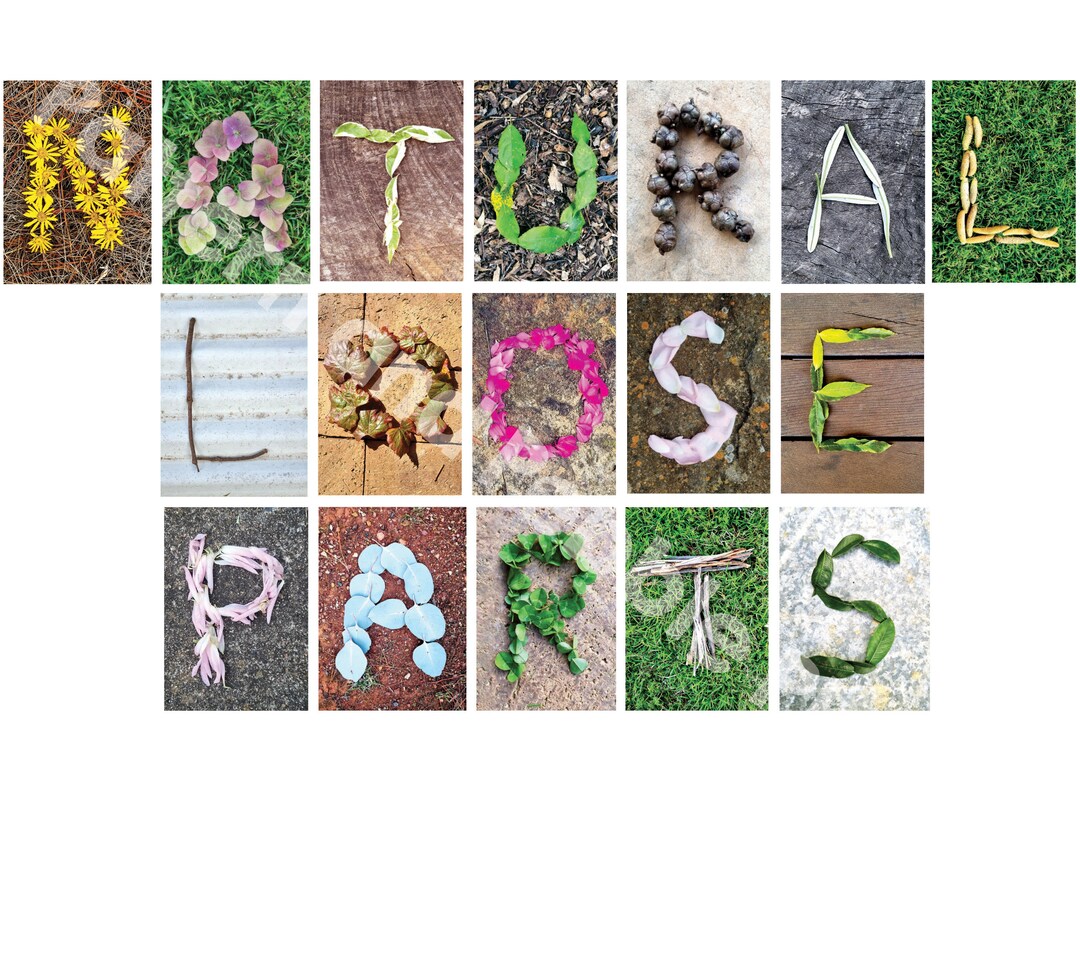 Natural Loose Parts Sign A4 Page Digital Print With A5 Letters Each - Etsy