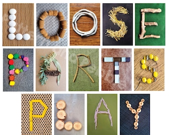Loose Parts Sign With Natural and Recycled Objects - Etsy UK