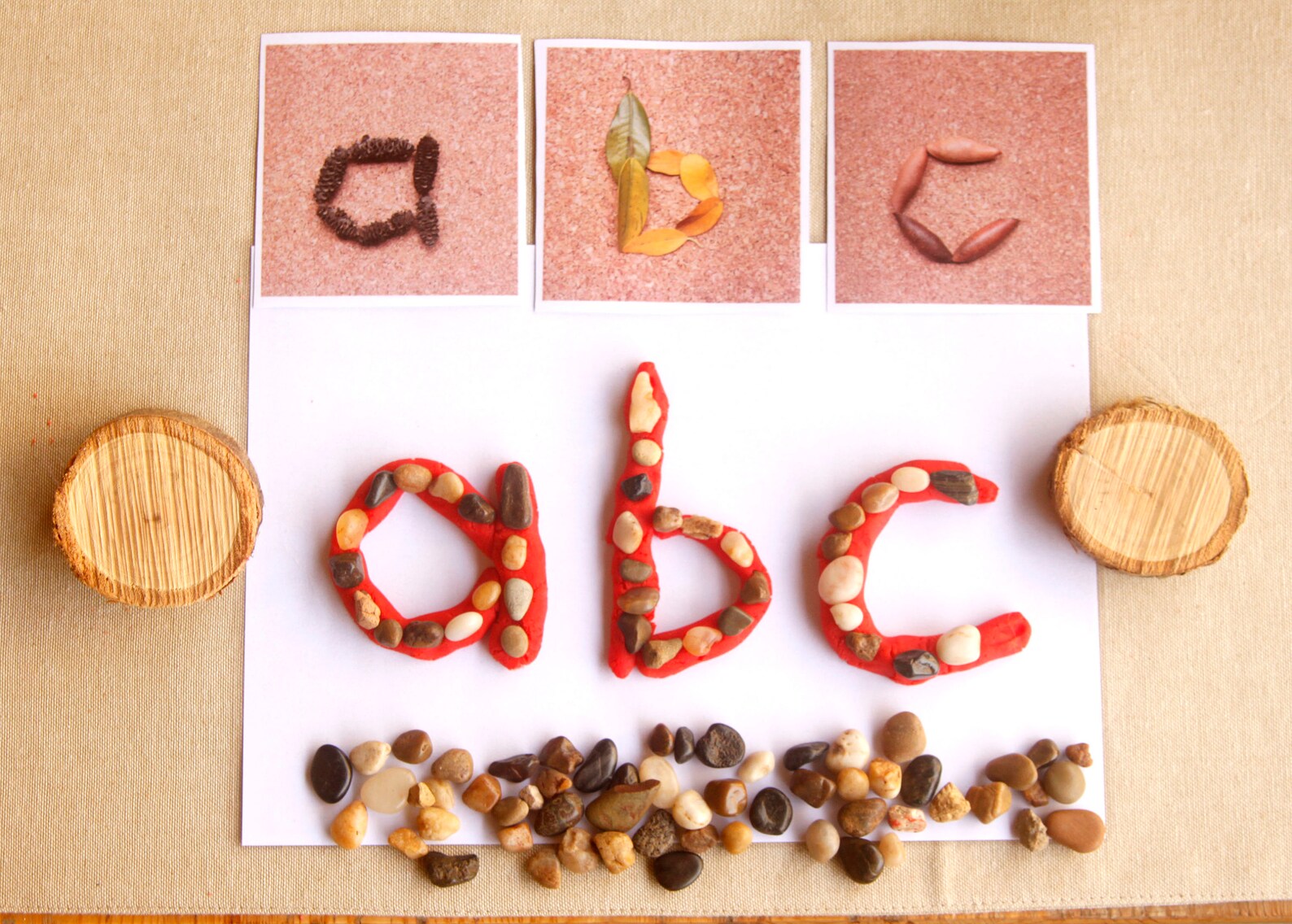 Lowercase Cork and Natural Loose Parts Alphabet A3 6 per Page - Etsy