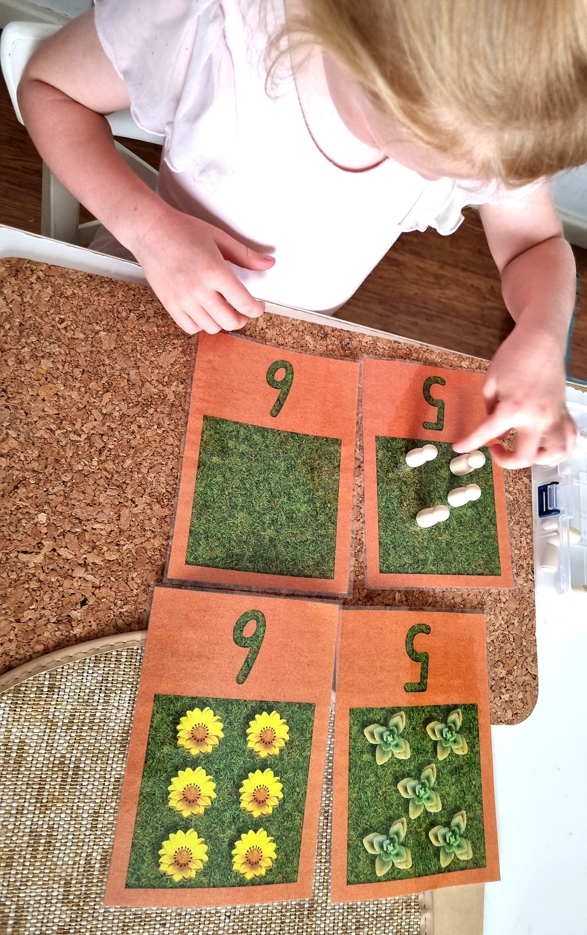 Number Cards 1-12 With Natural Objects for Counting Digital Download - Etsy