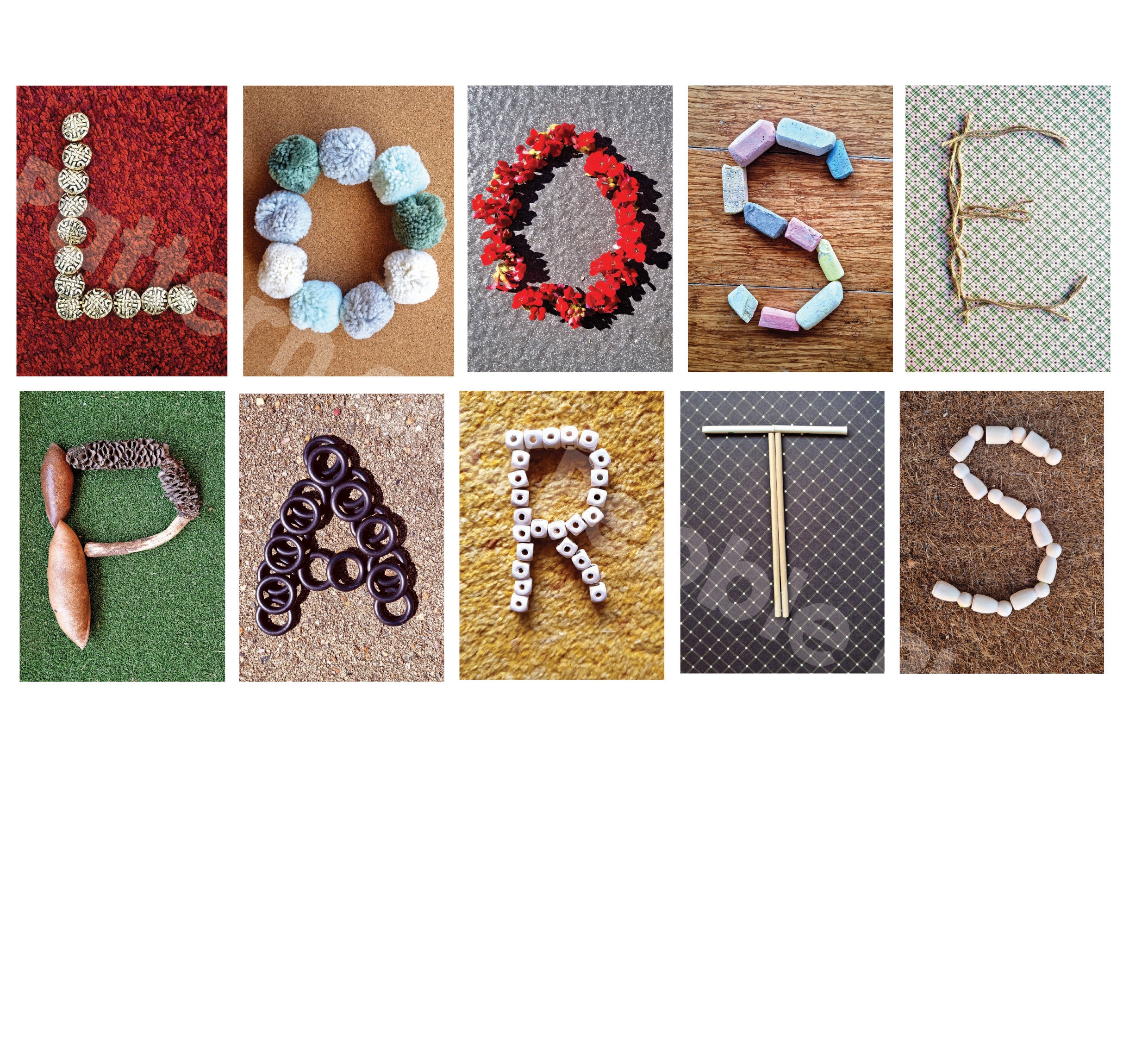 Double Whammy Loose Parts Sign With Natural and Recycled Objects - Etsy