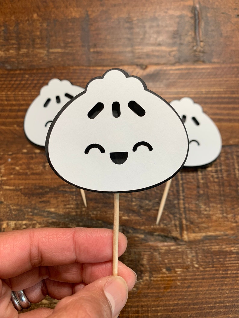 Bao Cupcake Toppers. Dumplings. Banh Bao. Cha Siu Bao. Dim Sum | Etsy