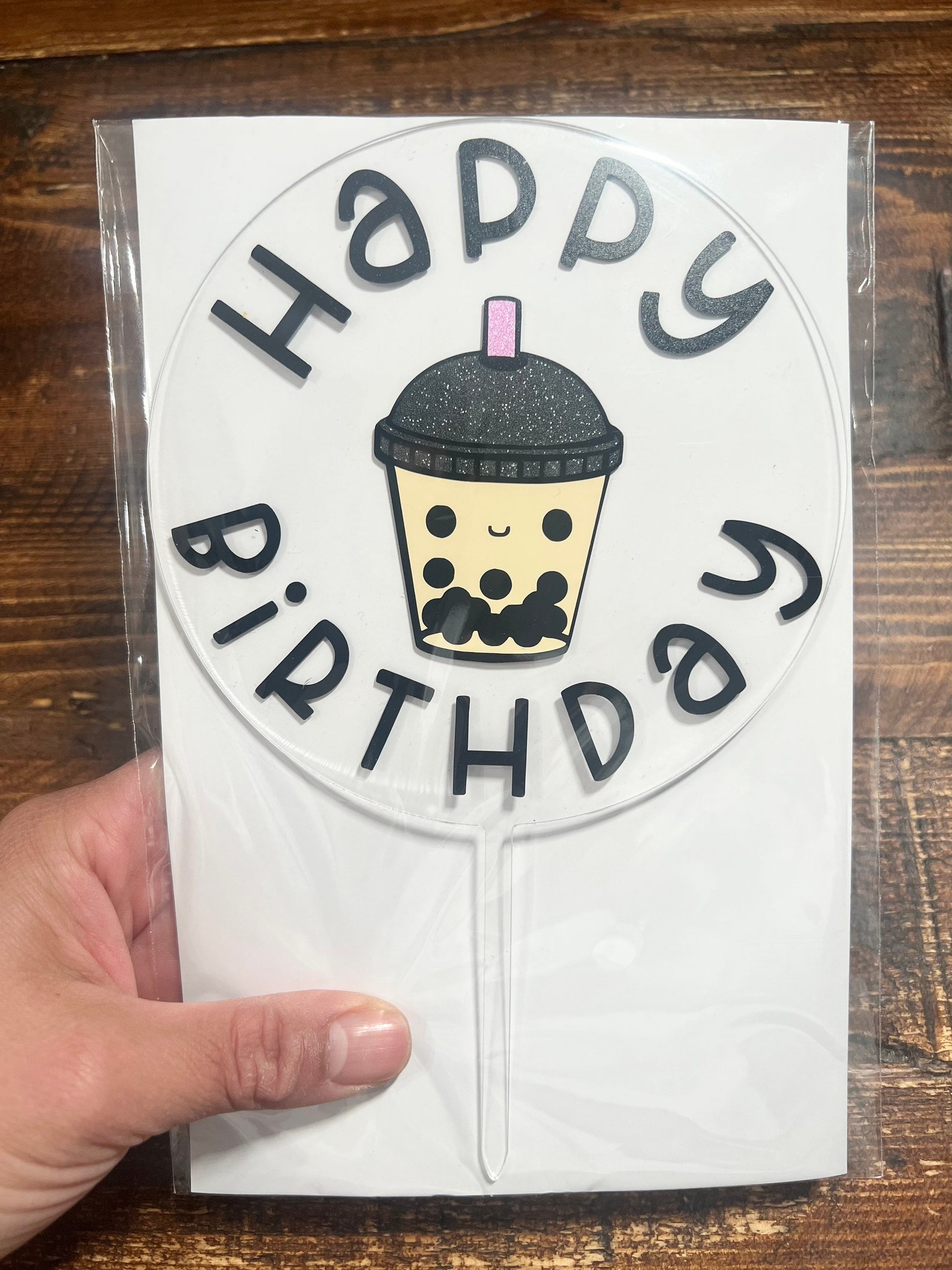 Boba Cake Topper. Bubble Tea. Boba. Party | Etsy