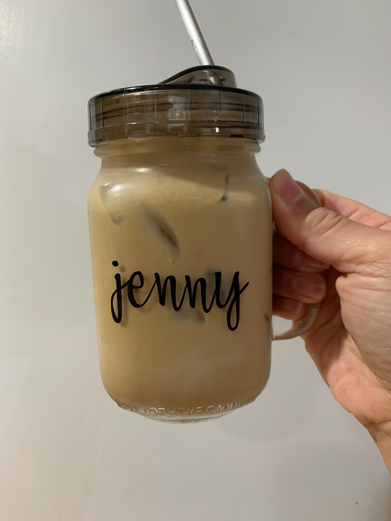 Personalized Boba Mug With Lid and Heart-shaped Straw. Bubble - Etsy