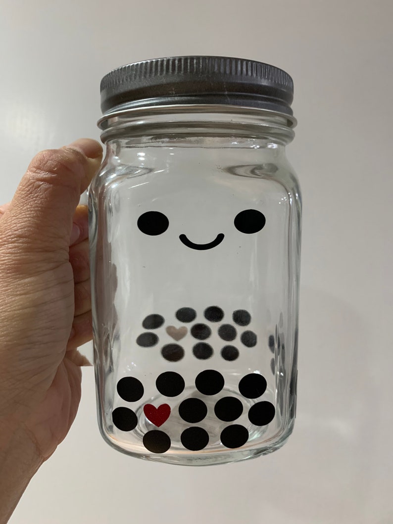 Personalized Boba Mug With Lid and Heart-shaped Straw. Bubble - Etsy