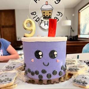 Boba Cake Topper. Bubble Tea. Boba. Party - Etsy