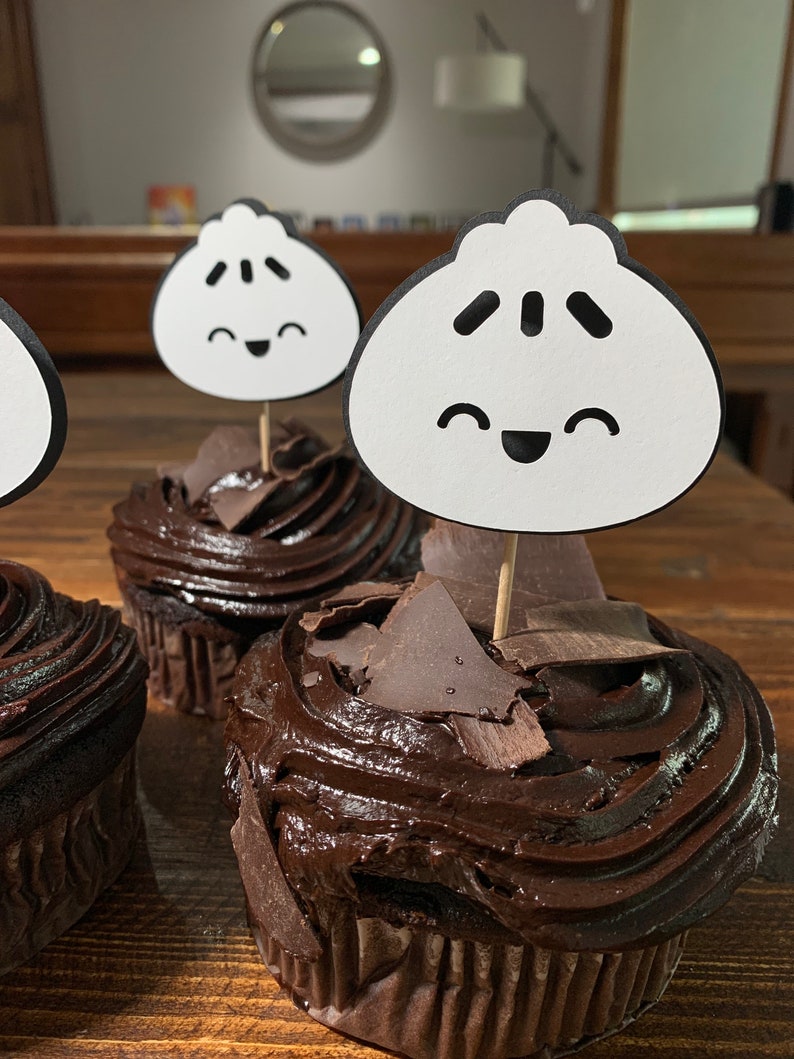 Bao Cupcake Toppers. Dumplings. Banh Bao. Cha Siu Bao. Dim Sum | Etsy
