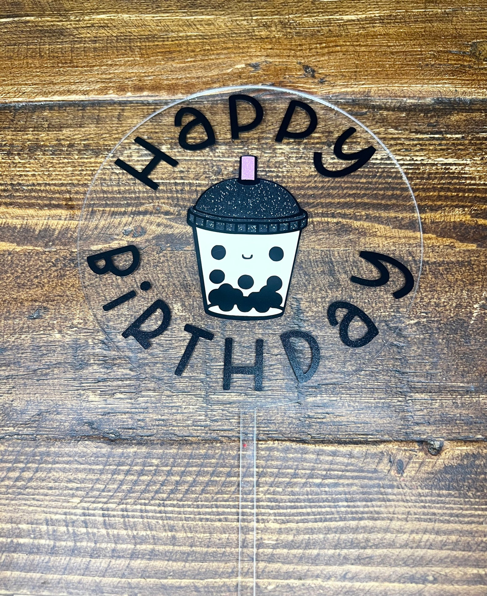 Boba Cake Topper. Bubble Tea. Boba. Party | Etsy