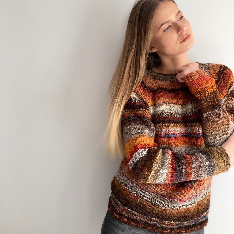 Orange Wool Sweater - Etsy