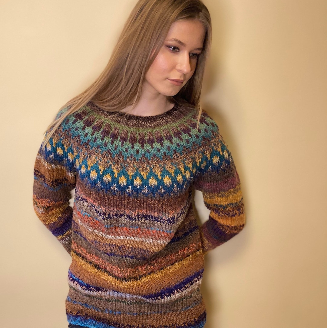 Made to Order Fair Isle Sweater Icelandic Sweater - Etsy