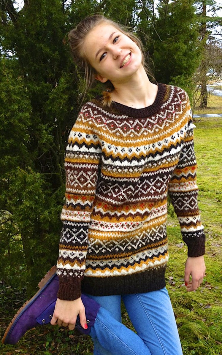 Fair Isle Natural Wool Sweater Made to Order - Etsy Australia