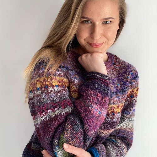 Fair Isle Natural Wool Sweater Made to Order - Etsy