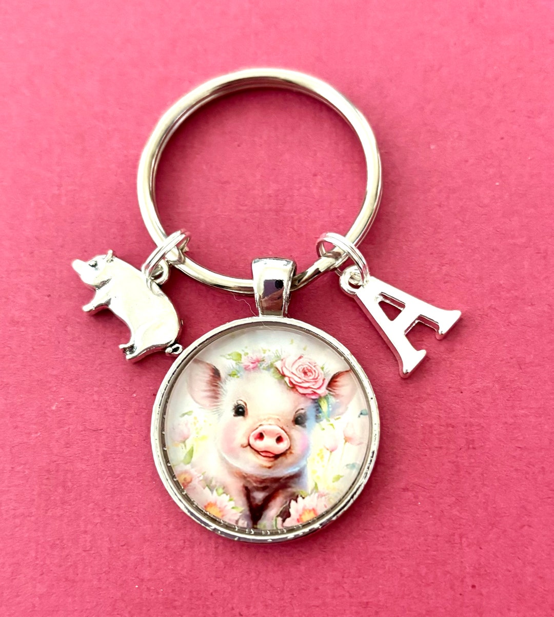 Pig Keychain, Pig Gift - Etsy
