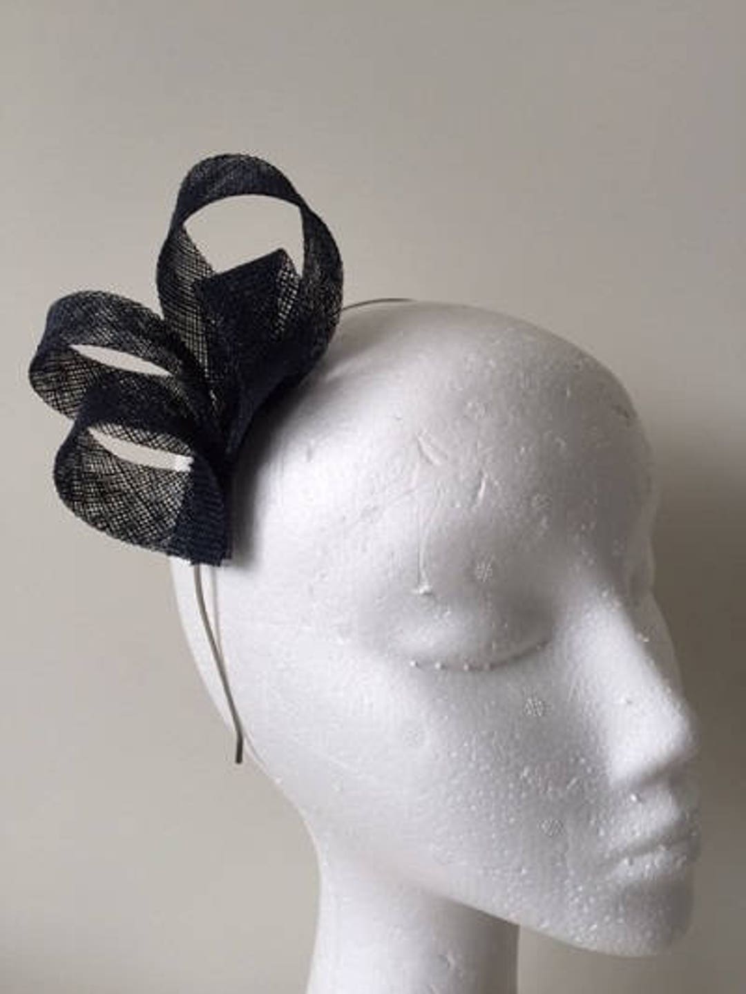 Navy Loop Fascinator on a Metal Headband. Stunning On! - Etsy