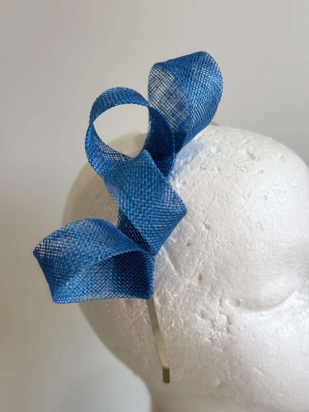 Blue Loop Fascinator on a Silver Metal Headband. - Etsy Australia