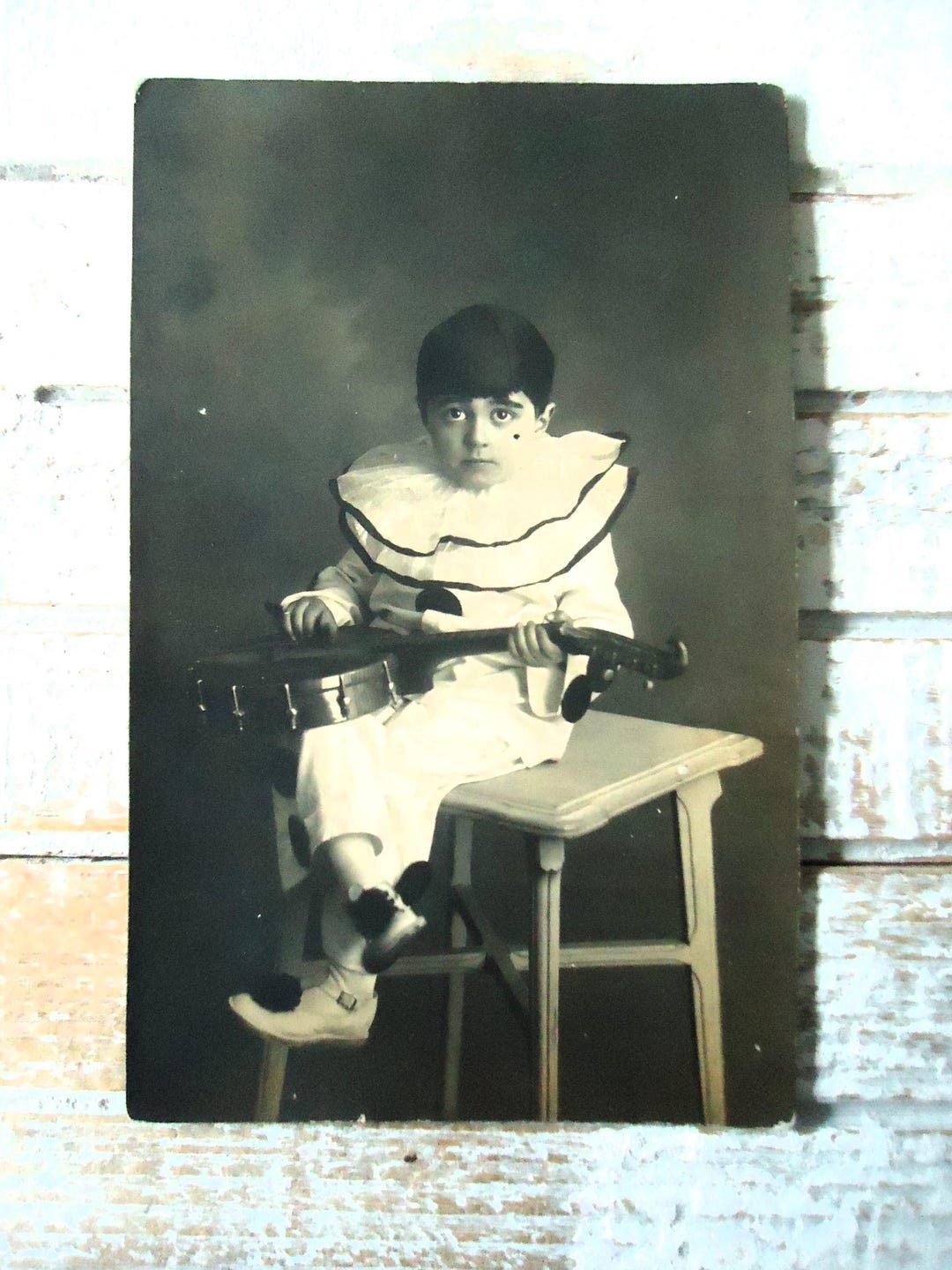 Antique Child Postcard Pierrot Costume Suit, Little Boy Child, Hat ...