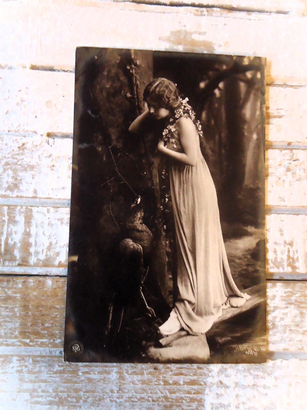 Wood Nymph Doll Postcard Artist Woman Lady Girl, Forest Trees Long Hair ...