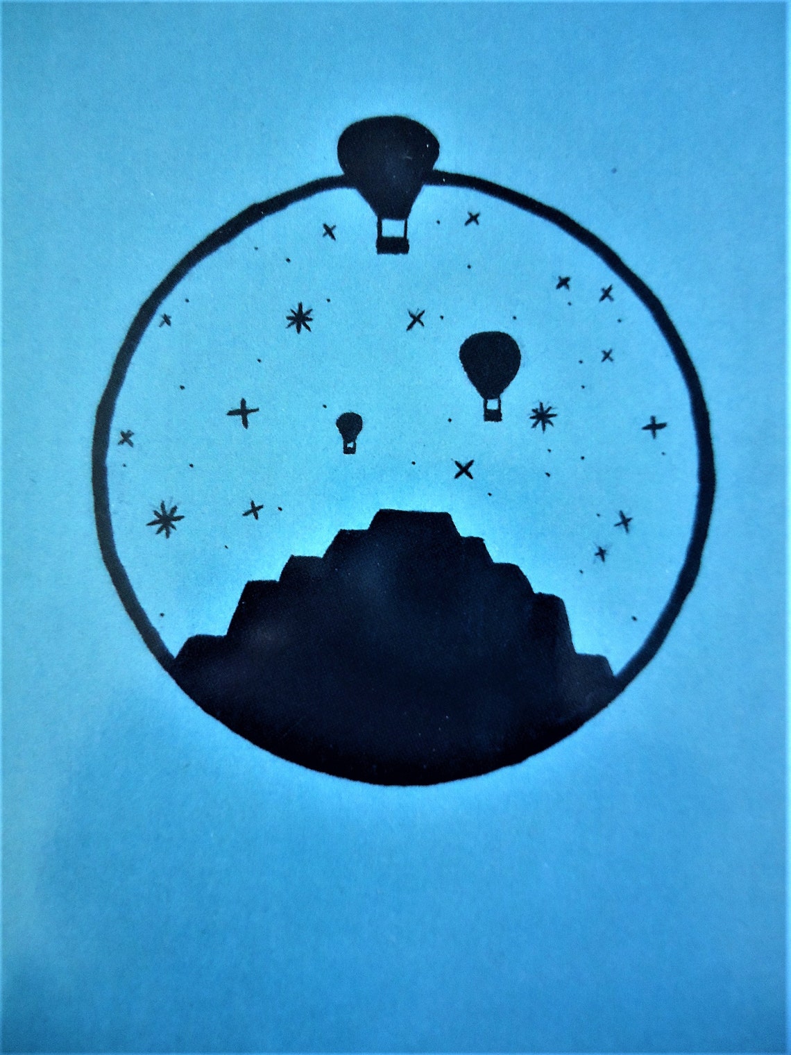 Fantasy Galaxy Space Circle Art Postcard Magical Cosmic | Etsy