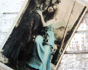 Wood Nymph Doll Card-creases-artist Woman Girl, Forest Trees Owl, Long ...