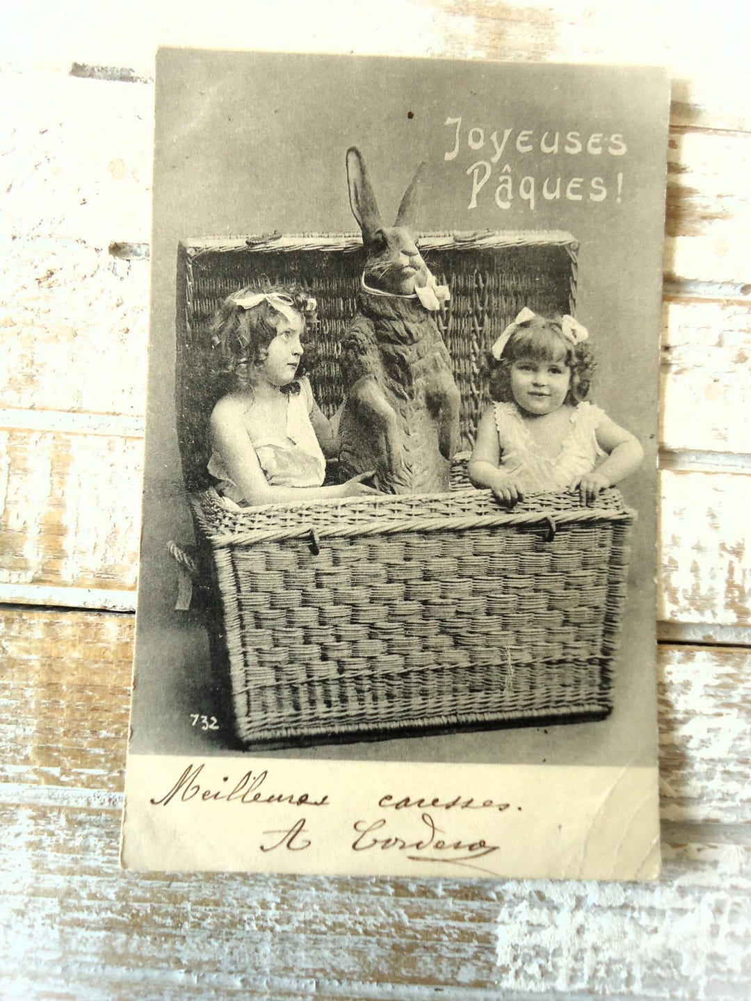 Antique Easter Postcard - Little Girls Child, Edwardian Nightgown ...