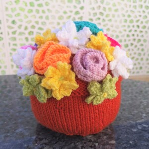 Knitting Pattern - Doorstop Flowerpot, Flower Decoration, Handmade ...
