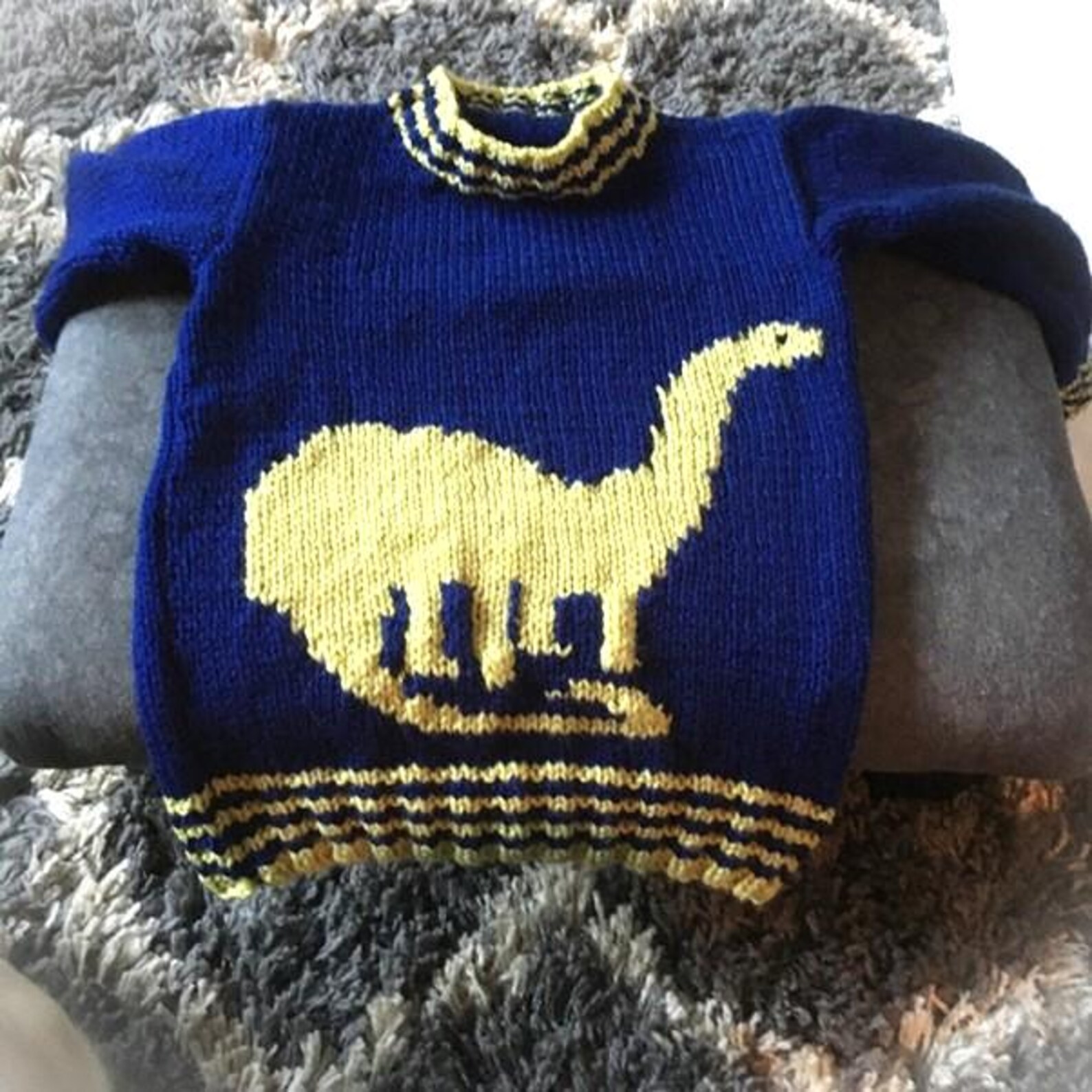 Dinosaur Sweater Knitting Pattern: Brontosaurus Aran/worsted Jumper ...