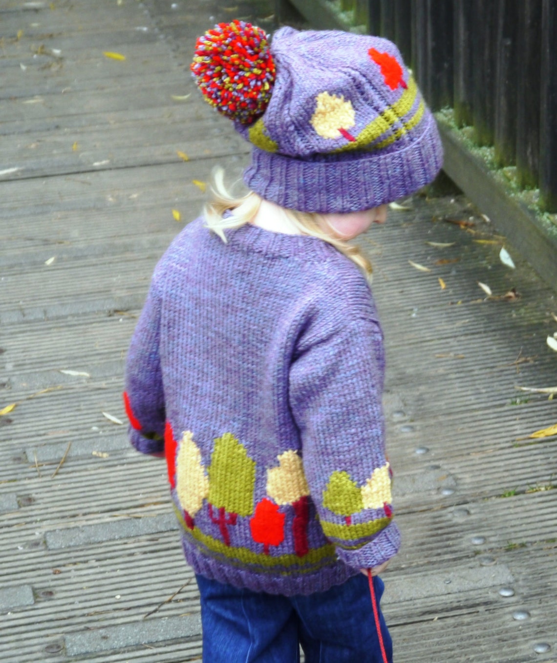 Knitting Pattern Child's Sweater and Hat-trees Tree - Etsy UK