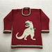 Dinosaur Sweater Knitting Pattern: T-rex Design, Child Sizes 2-7 Yrs ...