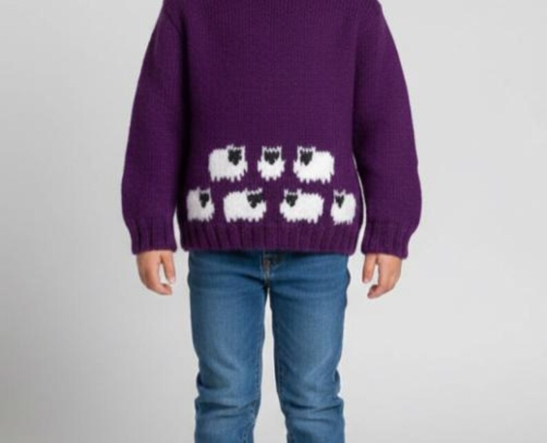 Child's Sheep Sweater Knitting Pattern: Ages 1-5, DK Yarn (digital ...