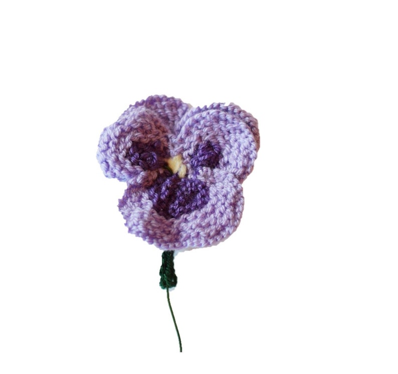 Knitting Pattern for Pot of Knitted Pansies Knitted Flowers | Etsy UK