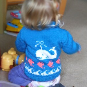 Knitting Pattern for Sweater With Whale, Fish and Waves Knitting ...
