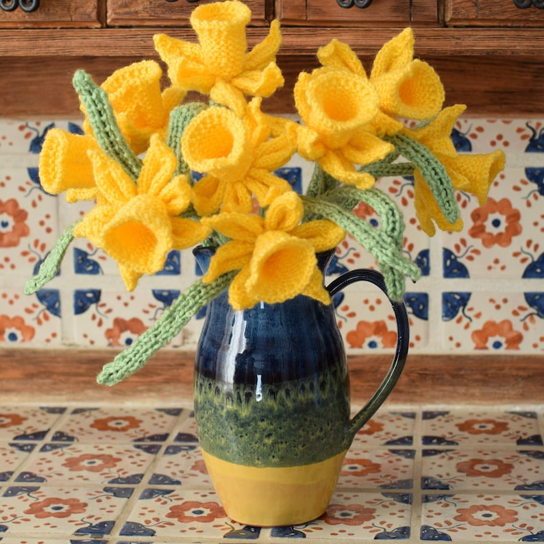 Flower Knitting Pattern Knitting Pattern for Daffodils - Etsy UK
