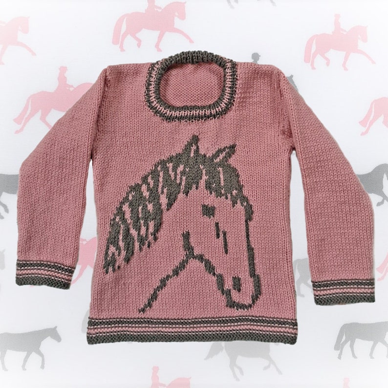 Knitting Pattern for Sweater With a Horse 2-7 Years Pony - Etsy UK